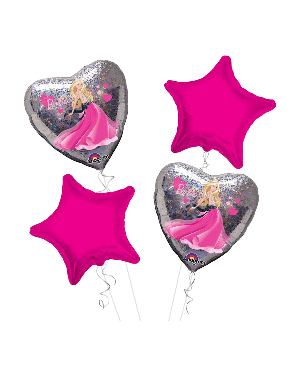 barbie happy balloon bouquet 4pc pinata k7k | Viva Party
