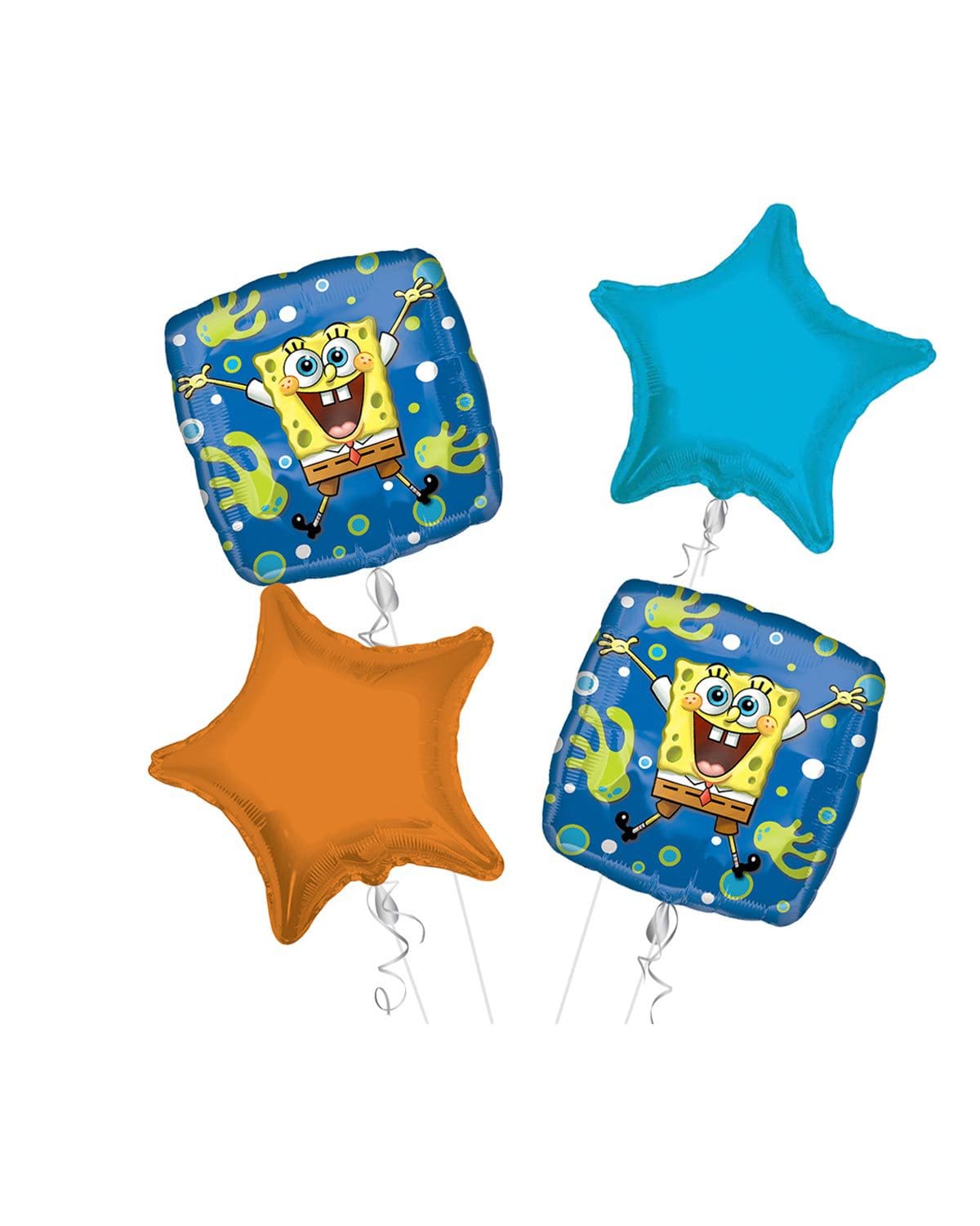spongebob happy balloon bouquet 4pc pinata lbu | Viva Party