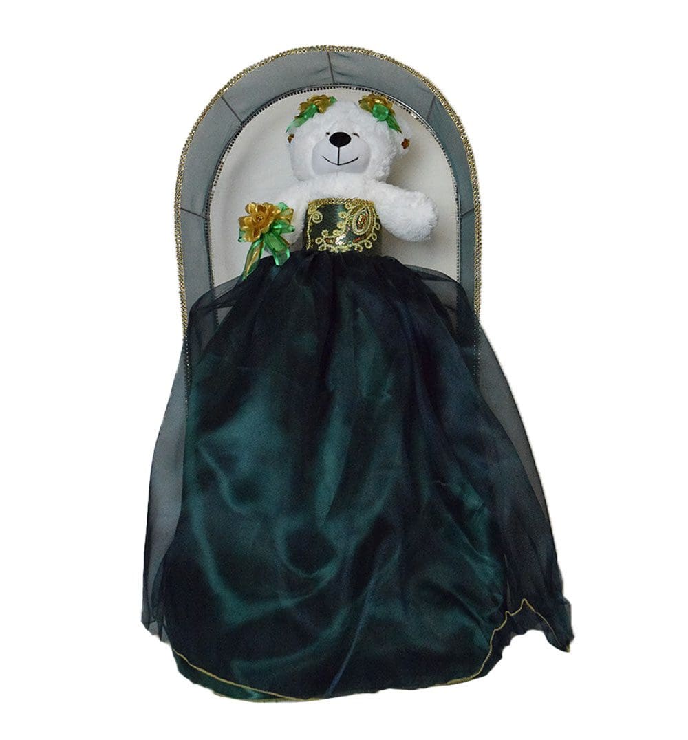 Elegant Green 15 A?os Teddy Bear Doll ? Charming Quincea?era Keepsake